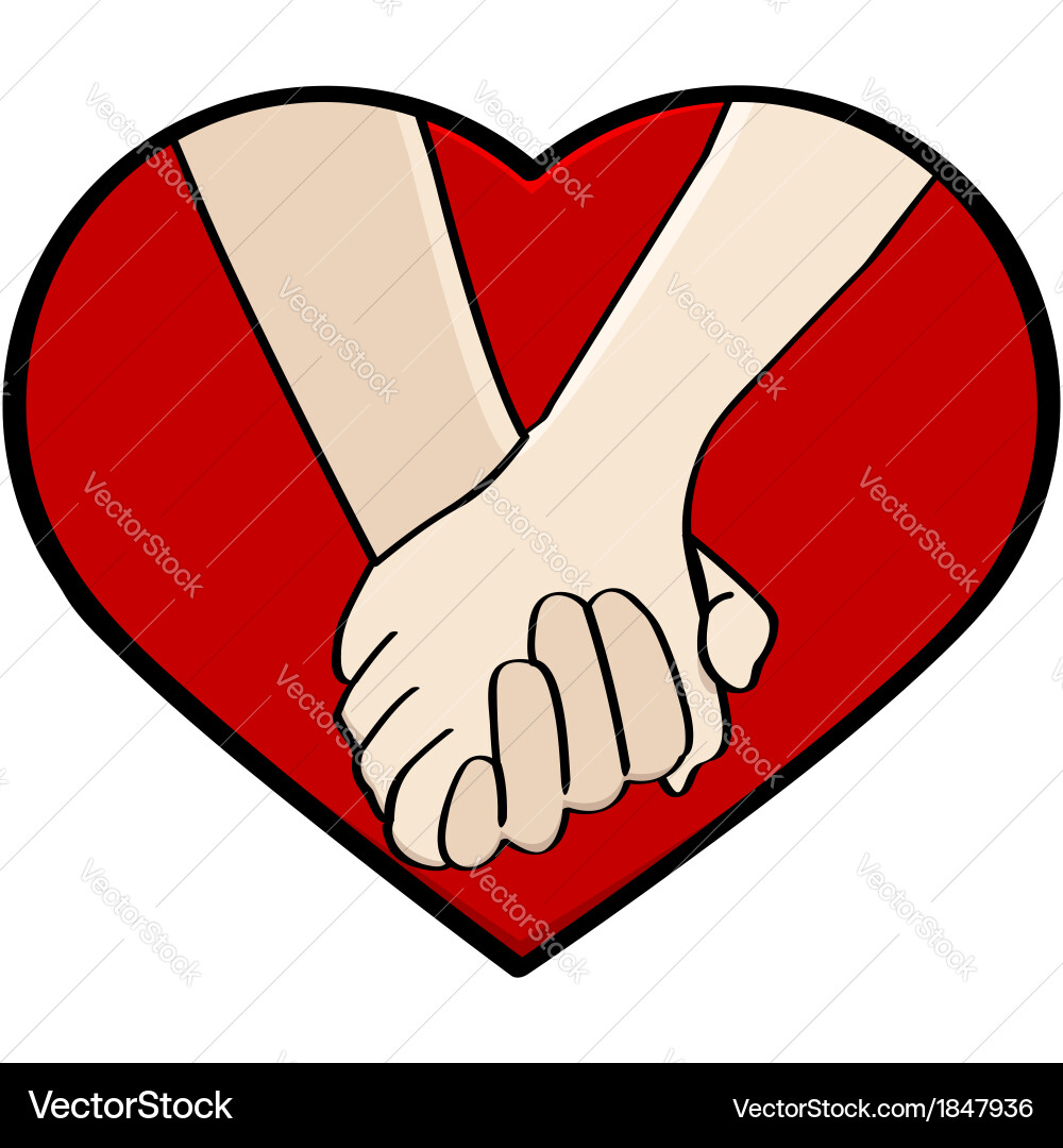 Holding hands Royalty Free Vector Image - VectorStock
