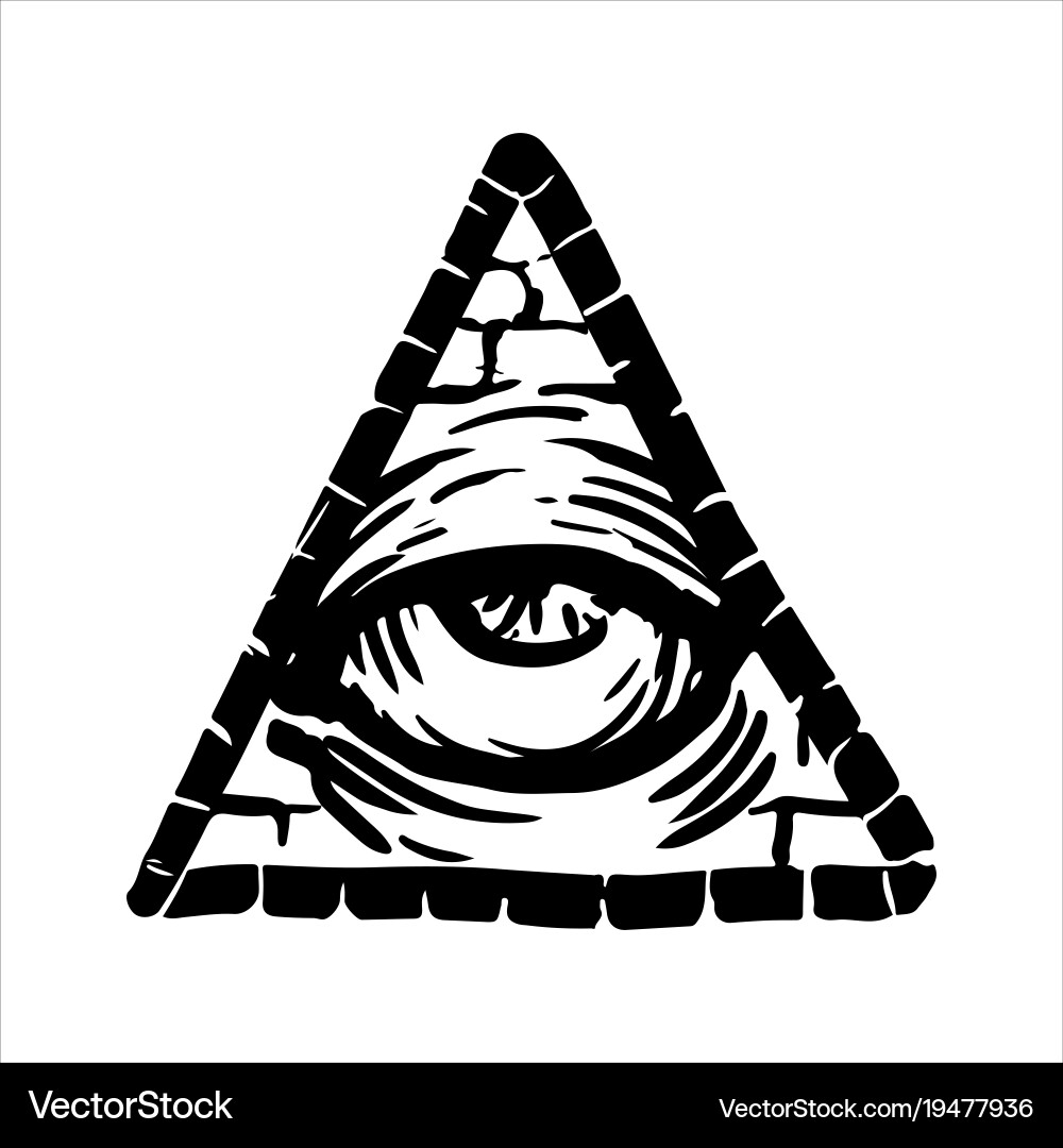 Illuminati Triangle Symbol Royalty Free Vector Image