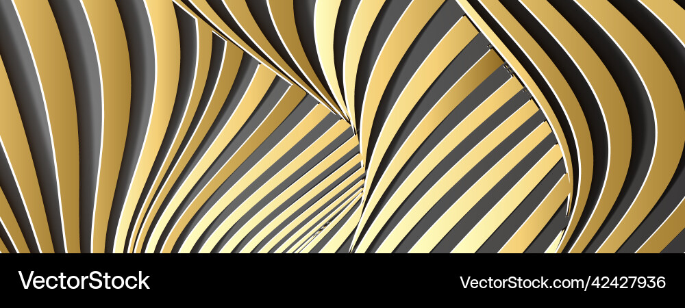 Luxury gold background wavy landscape Royalty Free Vector