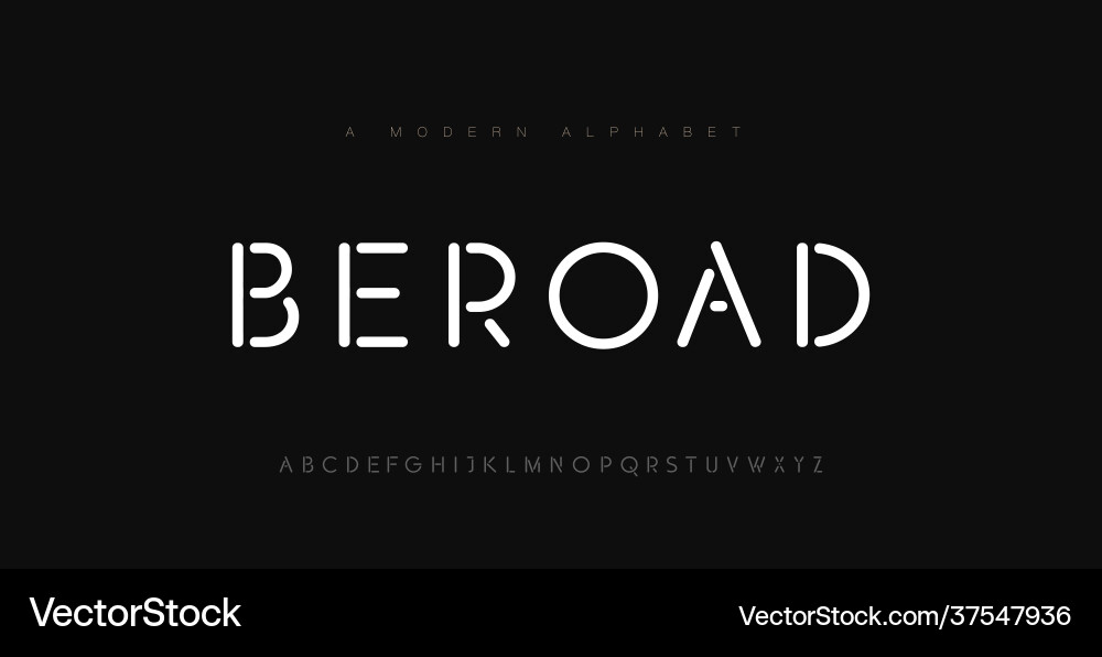 Minimal moderne Alphabet Schriftarten Typografie Vektor Bild