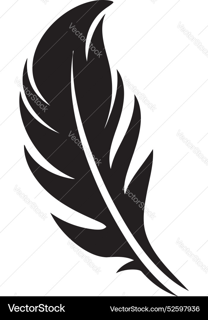 Modern feather minimalist logo inspiration Vector Image