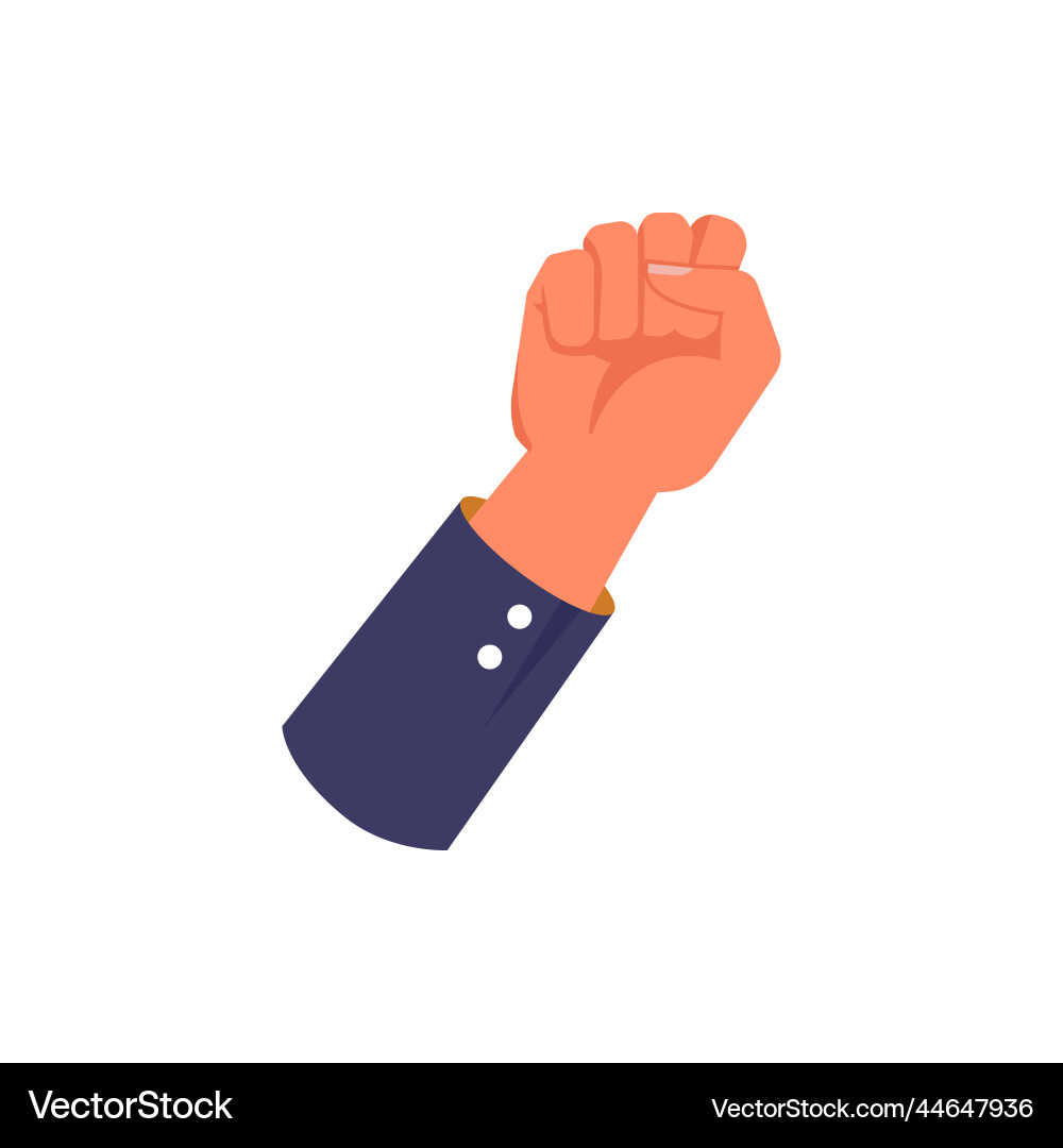 Protesting hand gesture clenched fist Royalty Free Vector