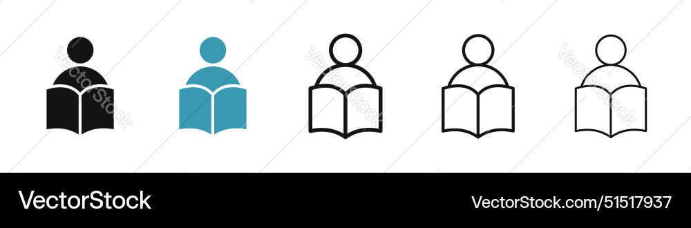 Book open reader icon Royalty Free Vector Image