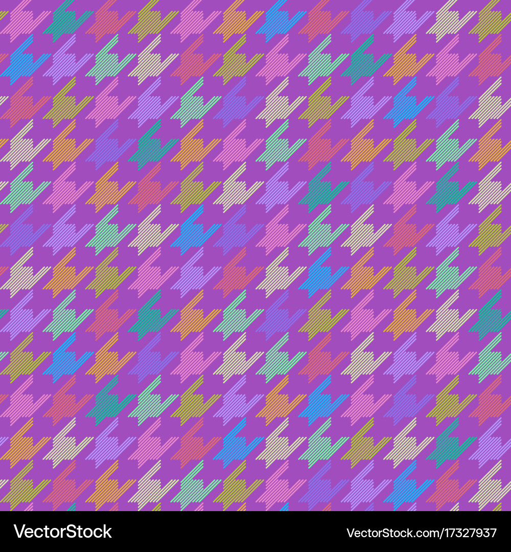 Colorful Houndstooth Pattern Royalty Free Vector Image