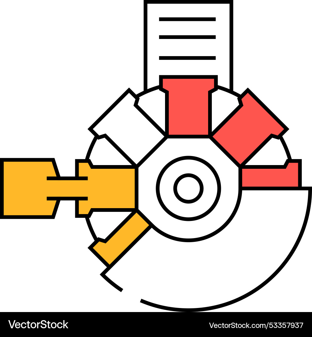 Copper smelter cast anodes icon color Royalty Free Vector