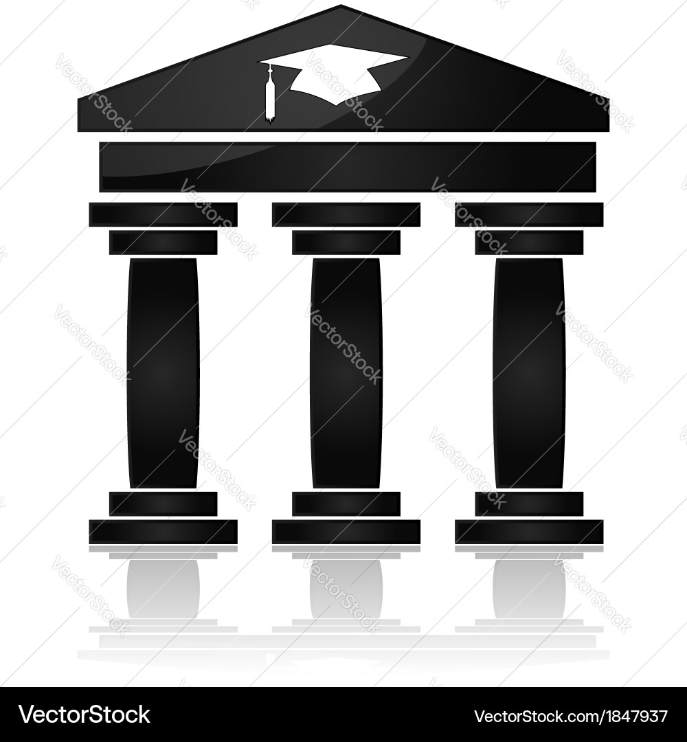 Higher learning institution Royalty Free Vector Image