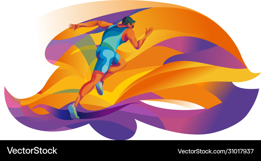 Male volleyball player digging for ball Royalty Free Vector
