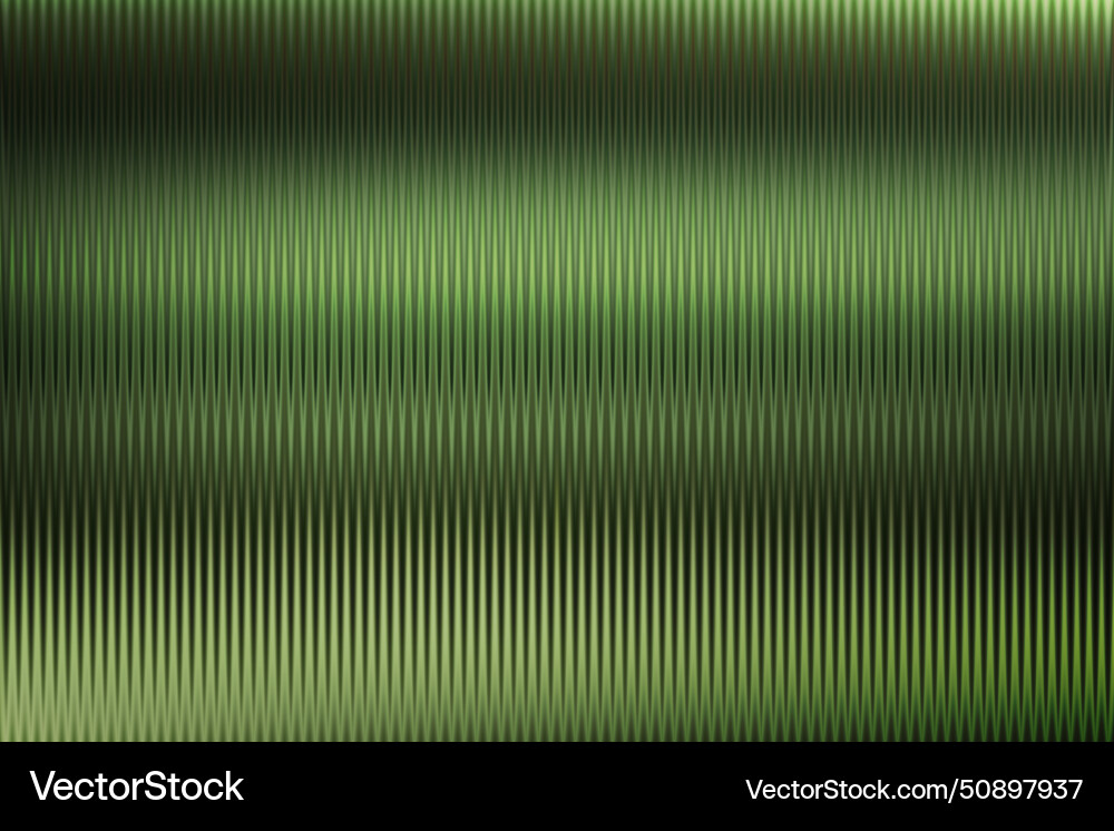 Reeded green glass abstract background corrugated Vector Image