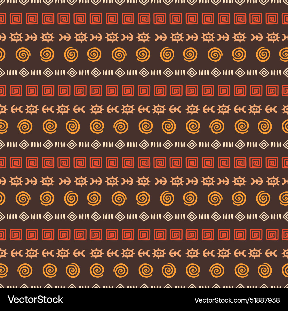 African ethnic seamless pattern tribal background Vector Image