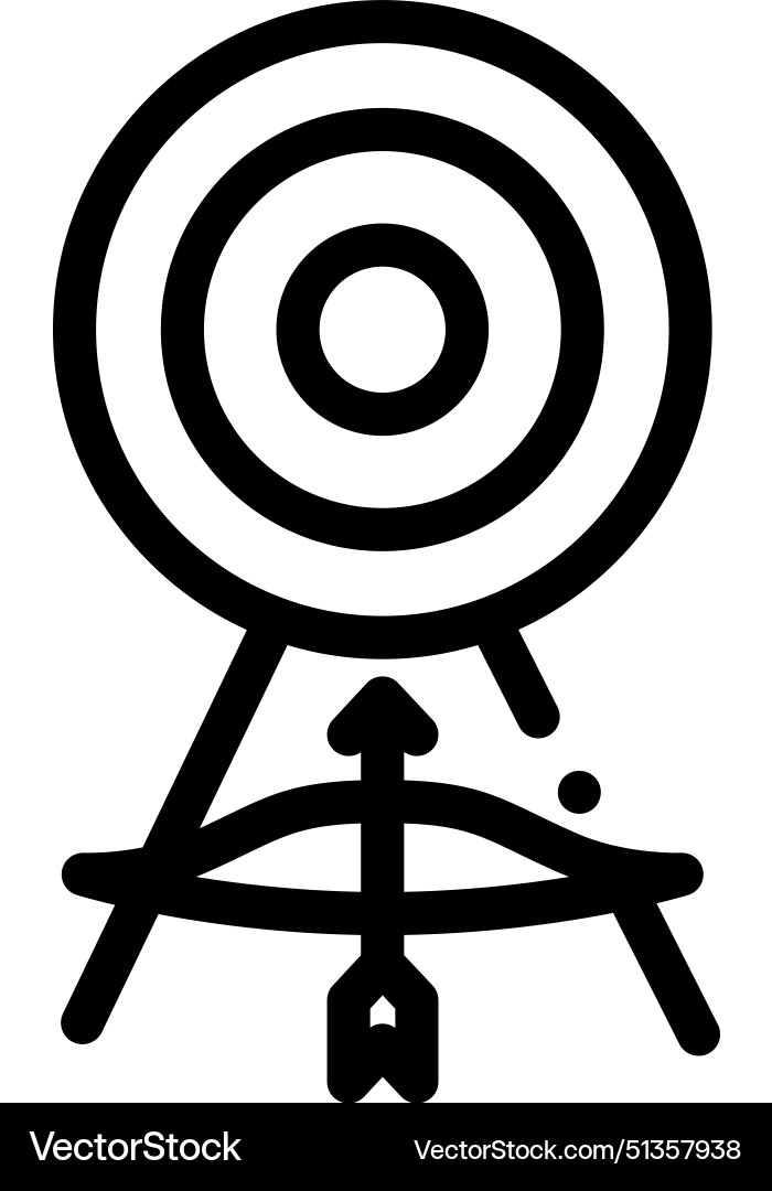 Archery icon thin linear style design isolated Vector Image