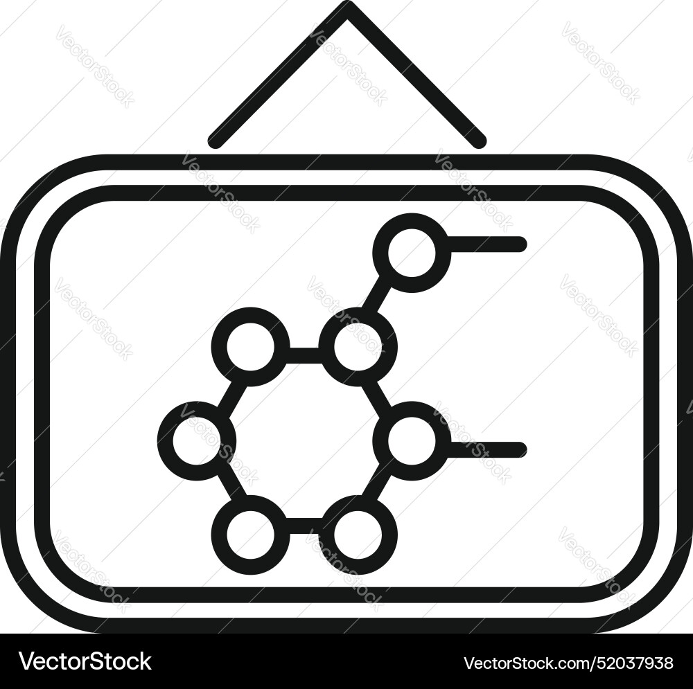 Chemistry classroom sign showing molecular Vector Image