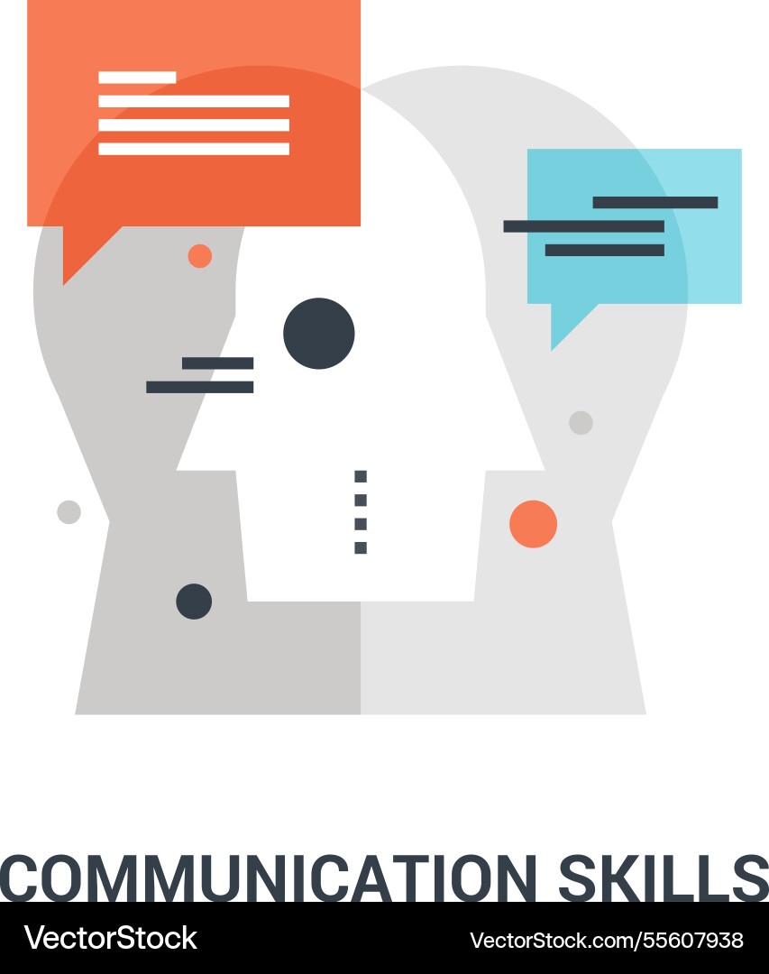 Communication skills icon concept Royalty Free Vector Image