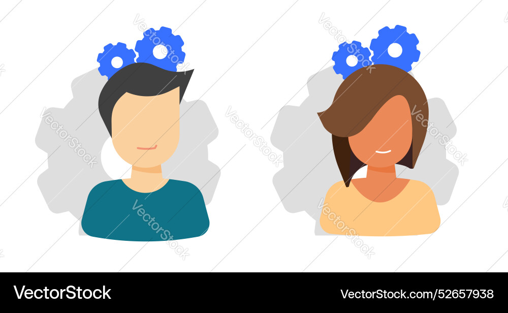 Constructive mathematical thinking icon flat Vector Image