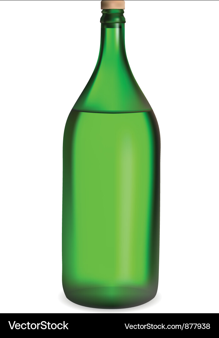 Green bottle Royalty Free Vector Image - VectorStock