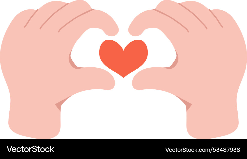 Hands making heart Royalty Free Vector Image - VectorStock
