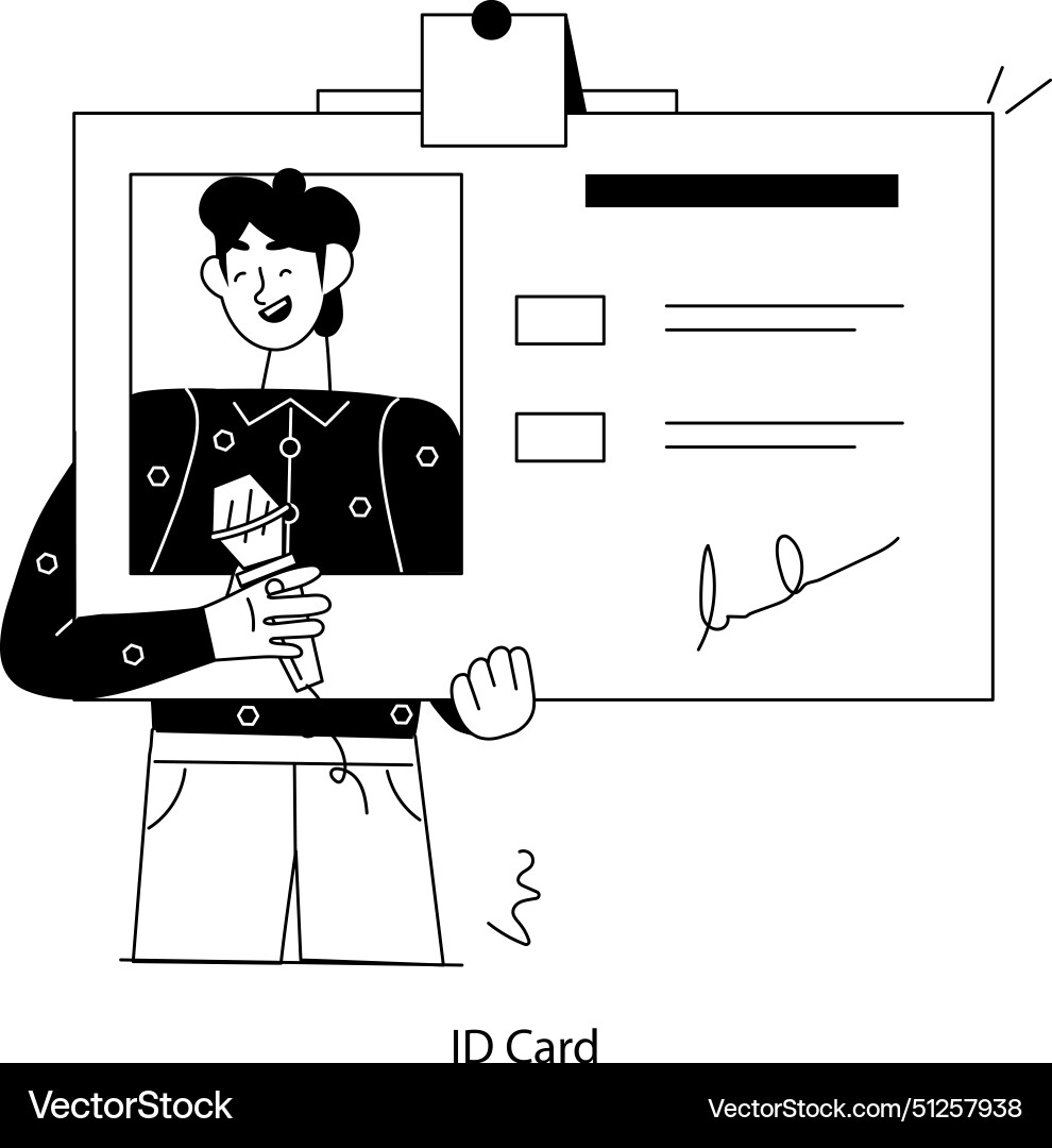 Id card Royalty Free Vector Image - VectorStock