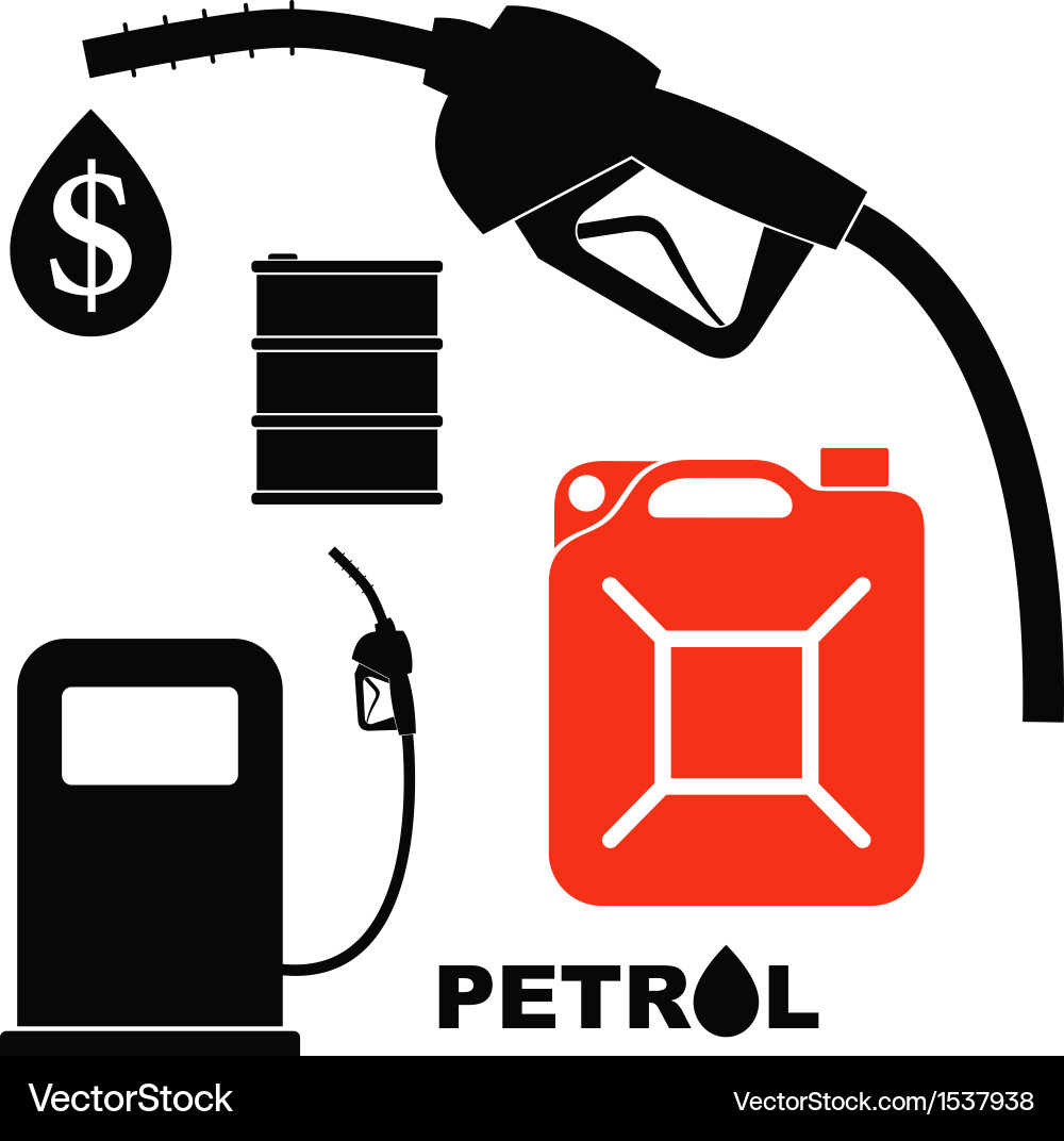 Petroleum Fuel Icons Royalty Free Vector Image