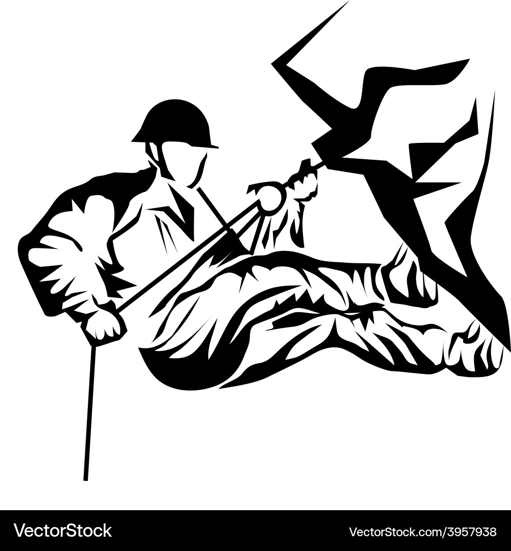 Rock Climbing Descent Royalty Free Vector Image