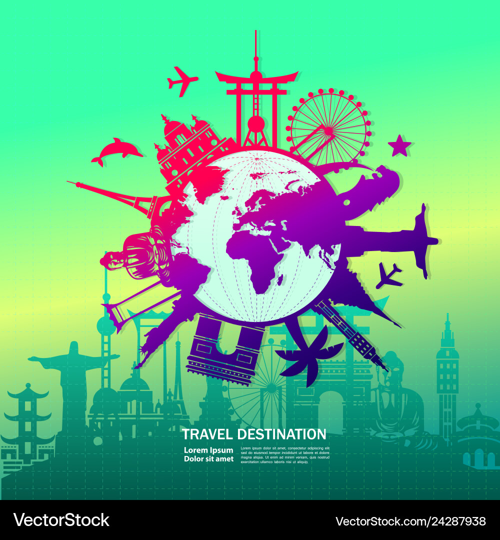 Travel around the world Royalty Free Vector Image
