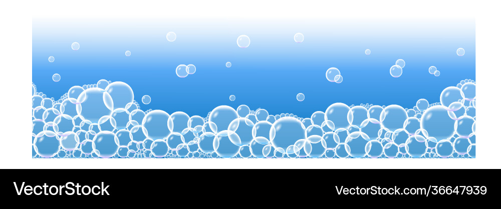 Blue Bubble Soap Background Royalty Free Vector Image