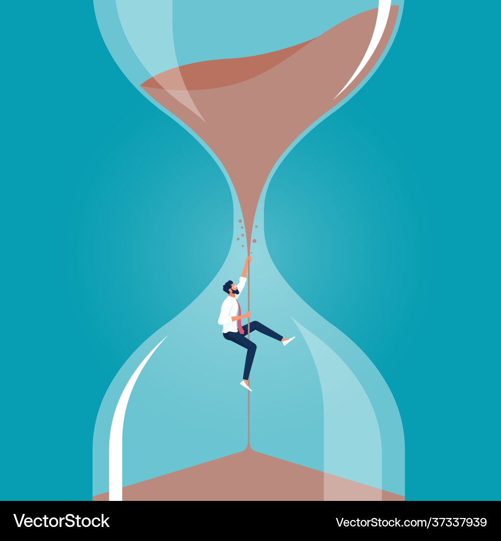 Deadline concept-time management problem Vector Image