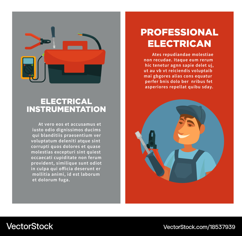 Electrical instrumentation and professional Vector Image