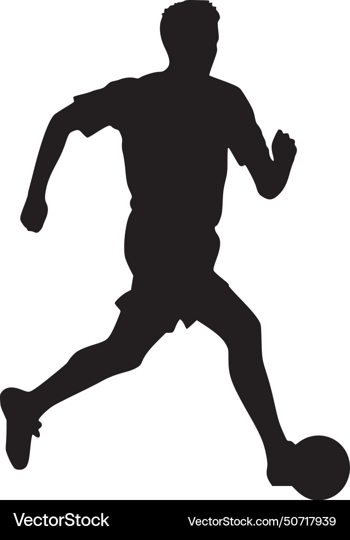 Football - black and white Royalty Free Vector Image