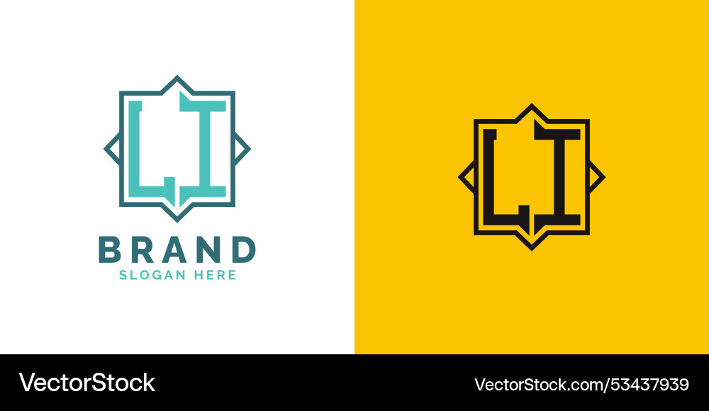 Modern li monogram logo design initial letter Vector Image