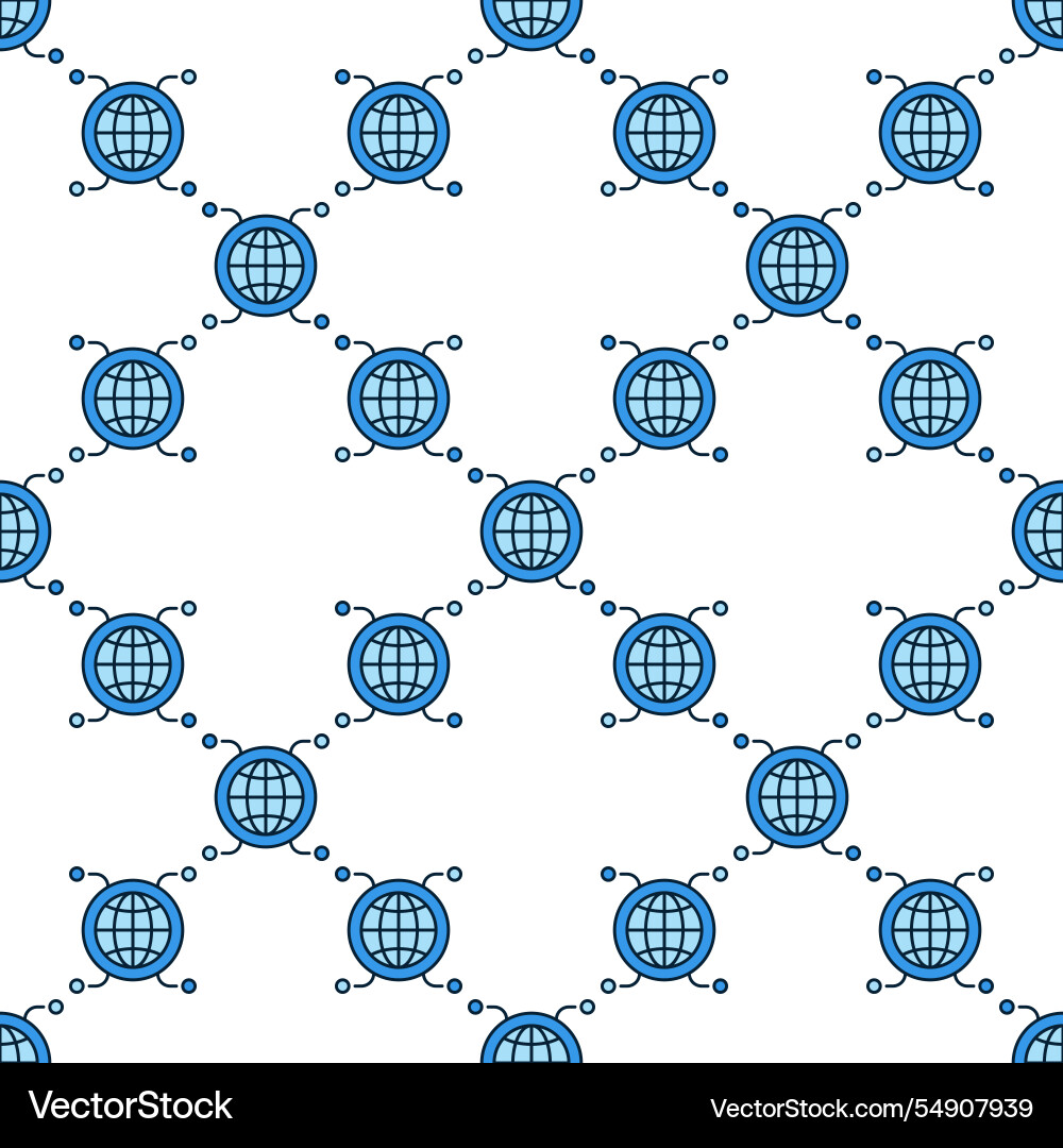 Multipolarity international relations round blue Vector Image