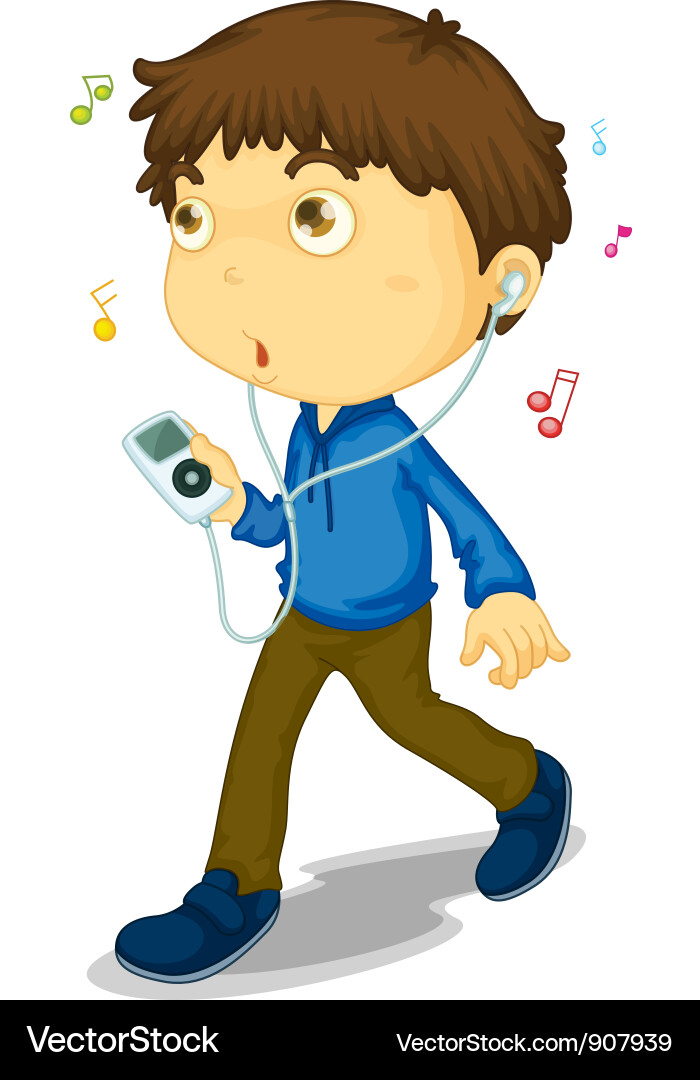 Music boy Royalty Free Vector Image - VectorStock