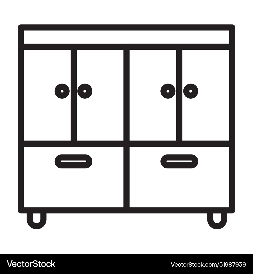 Office storage cabinet icon ideal for home Vector Image