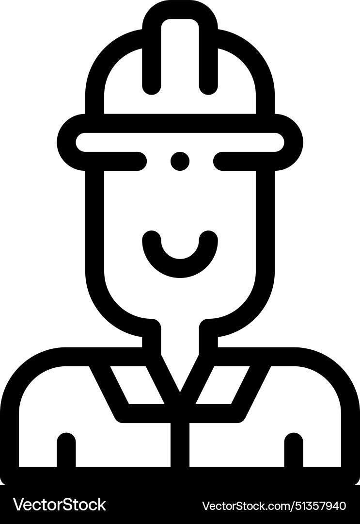 Architect icon thin linear style design isolated Vector Image