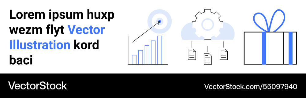 Business growth analysis cloud data integration Vector Image