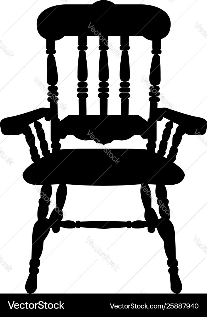 Chair silhouette Royalty Free Vector Image - VectorStock