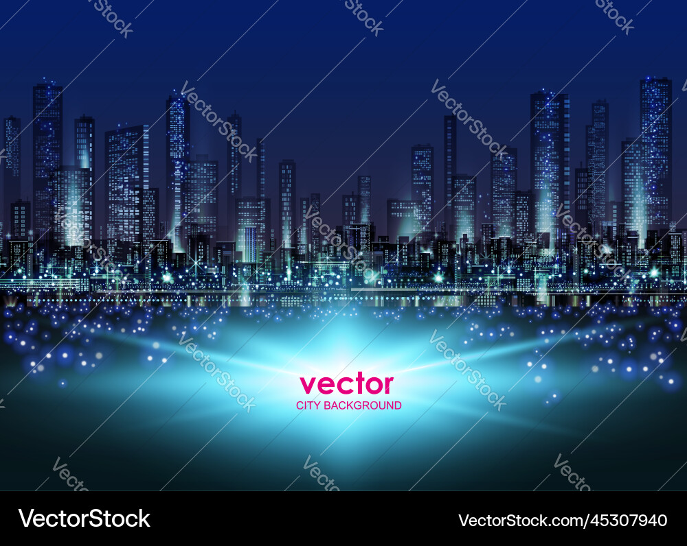 City background with architecture skyscrapers Vector Image