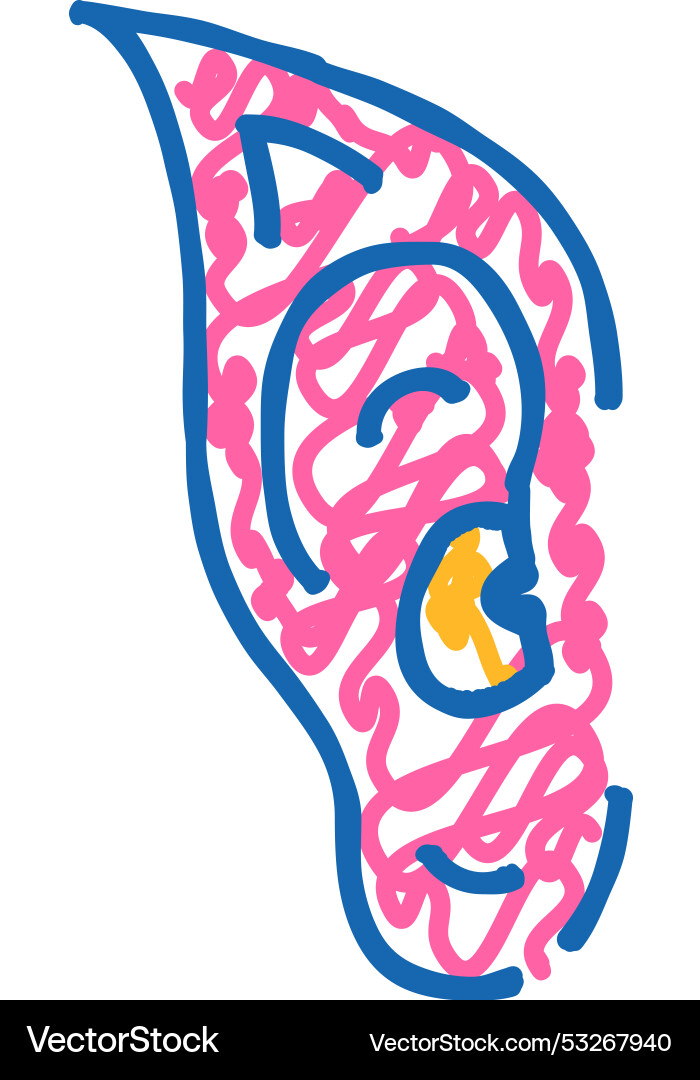 Elf ears sign icon doodle Royalty Free Vector Image