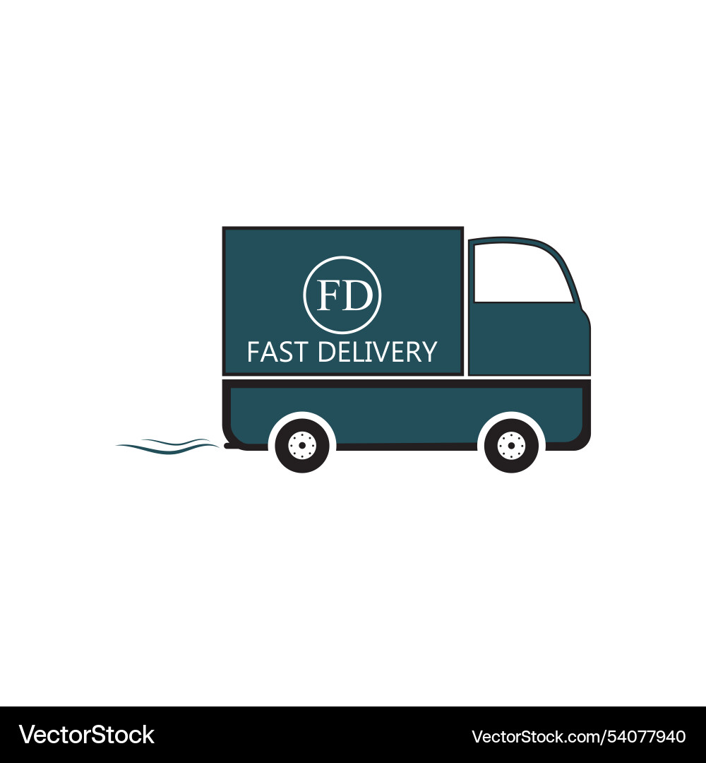 Fast delivery truck icon Royalty Free Vector Image