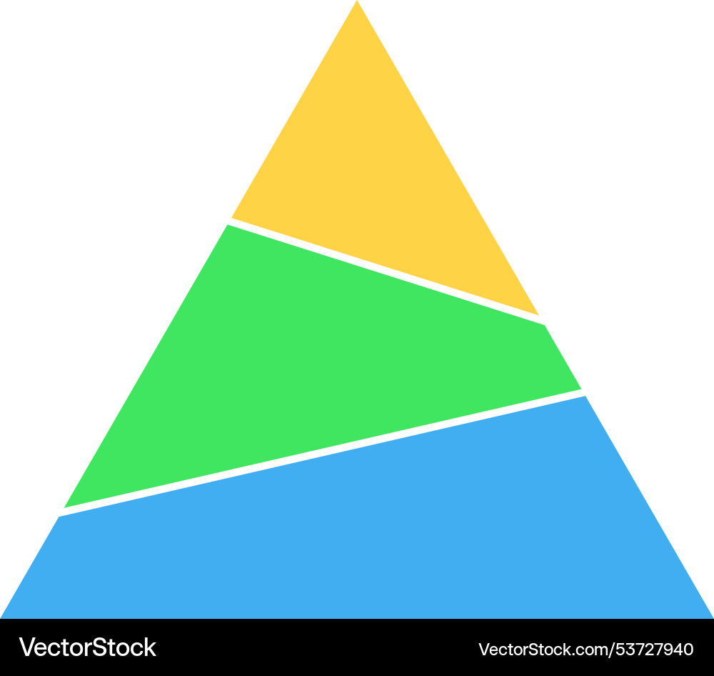 Infographic pyramid chart color step diagram Vector Image