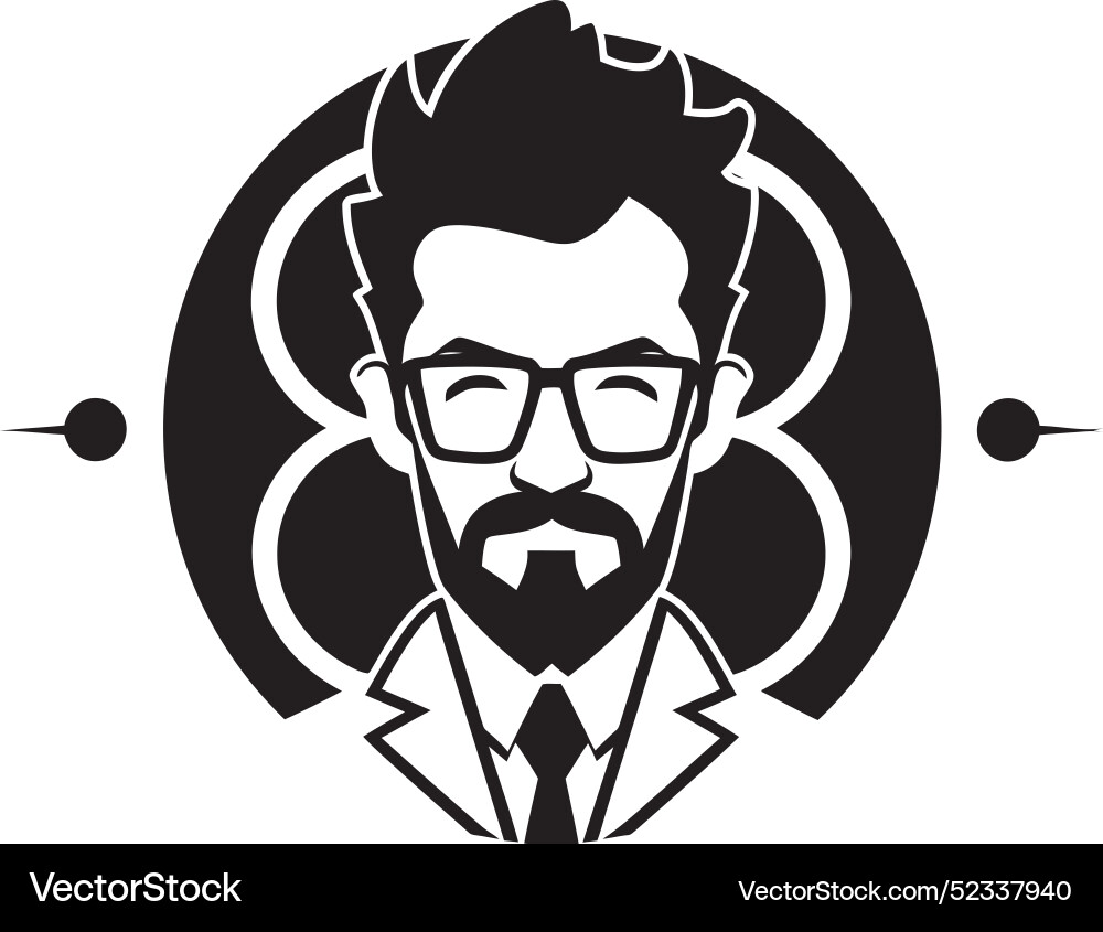 Ink and insight scientist portraitsdarkened Vector Image