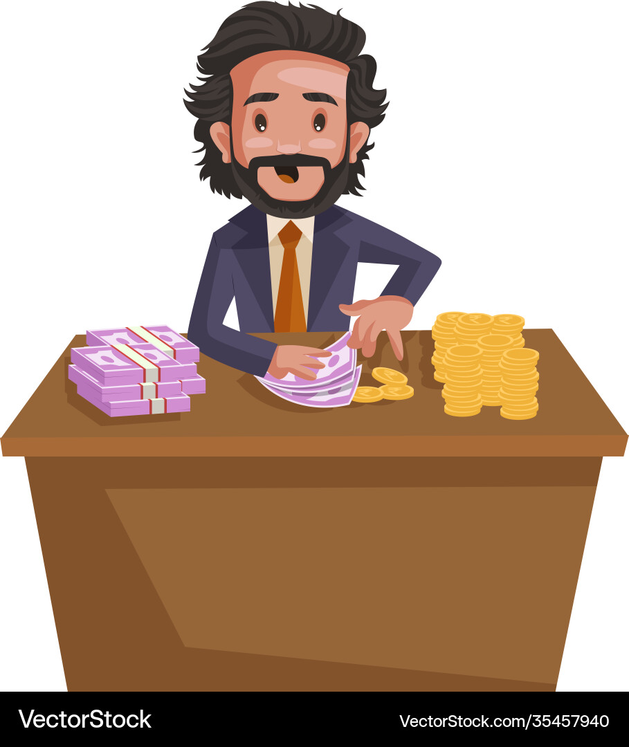 Investment advisor cartoon Royalty Free Vector Image