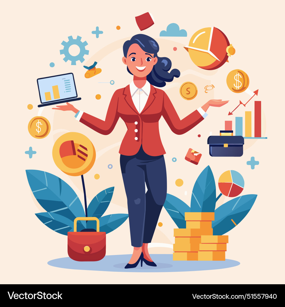 Investment expert financial professional Vector Image