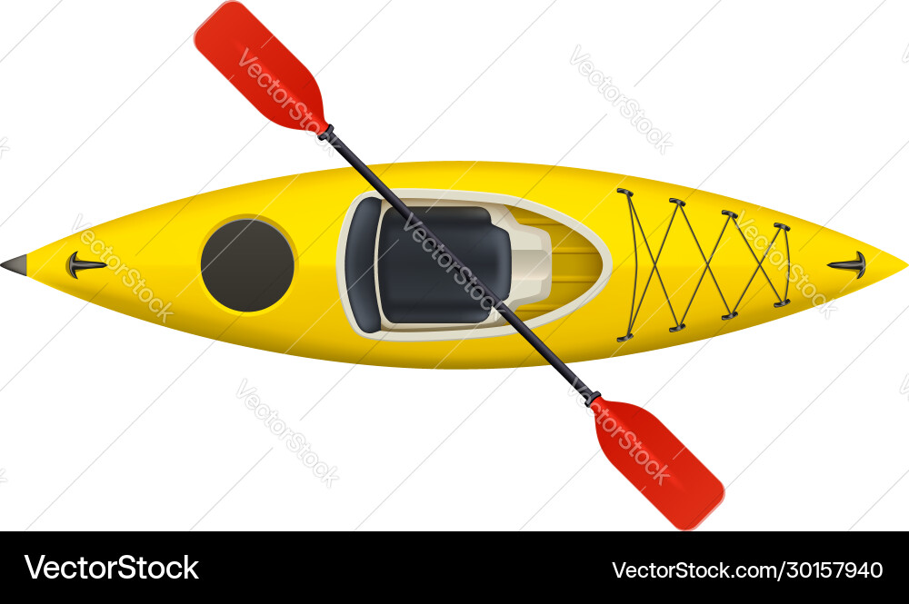 Kayak isolated on white Royalty Free Vector Image