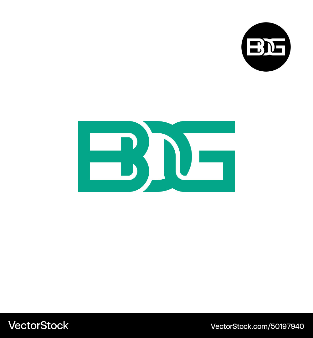 Letter bdg monogram logo design Royalty Free Vector Image