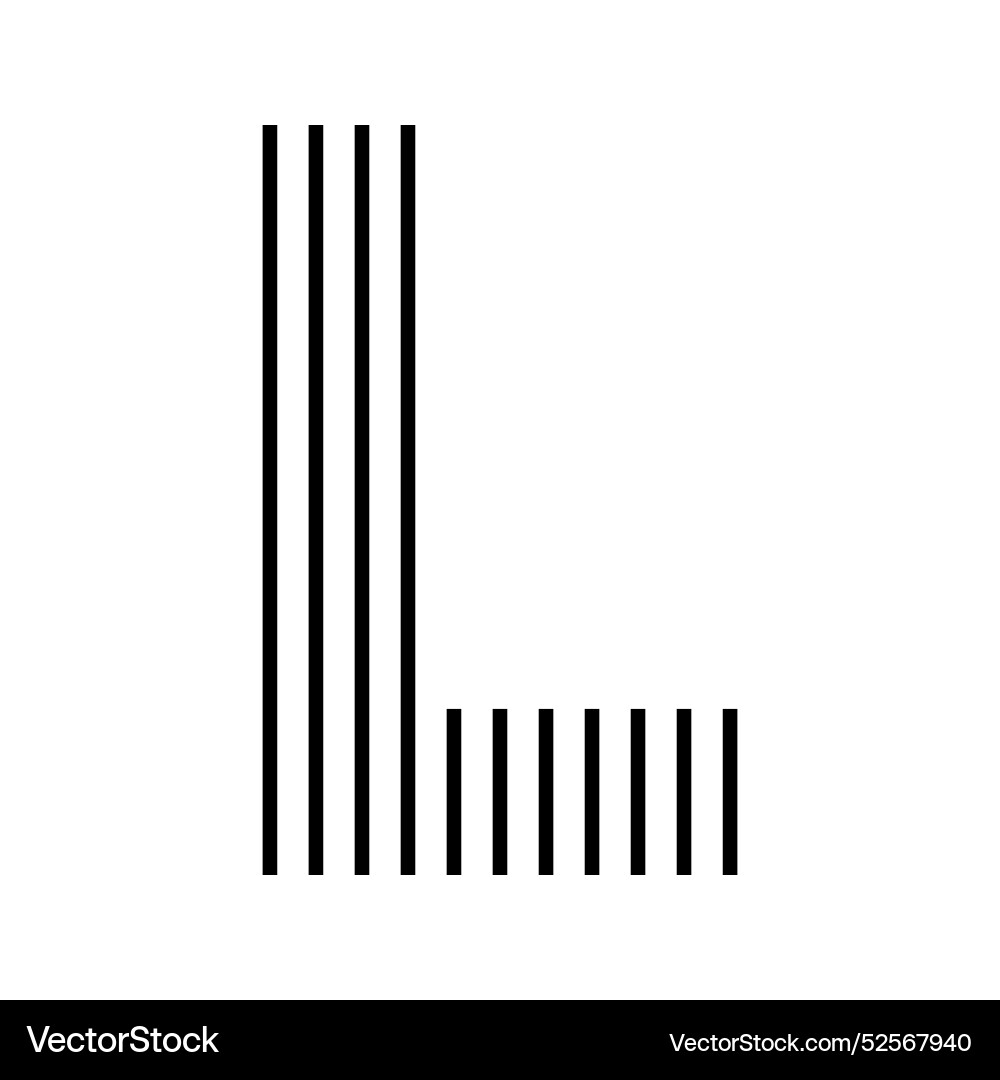 Letter l initial monogram logo icon geometric Vector Image