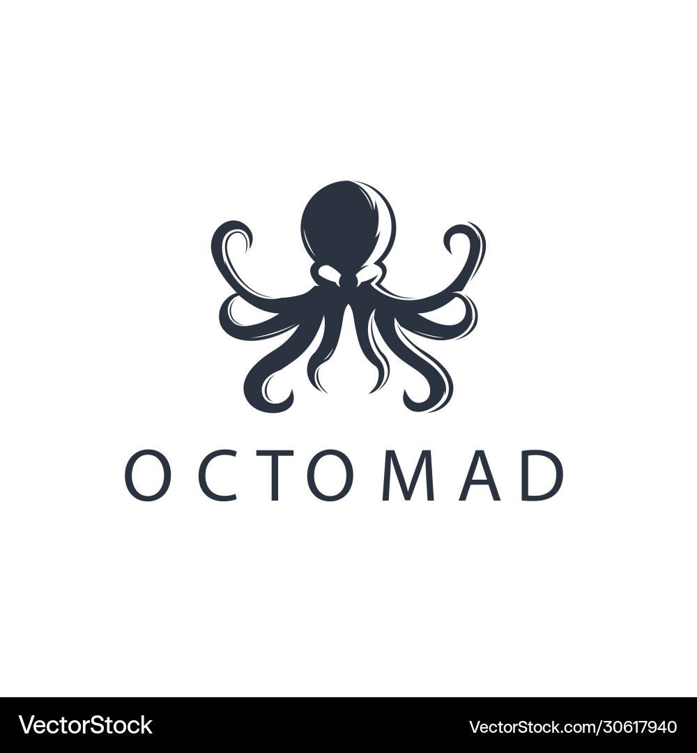 Modern Octopus Logo Royalty Free Vector Image - VectorStock