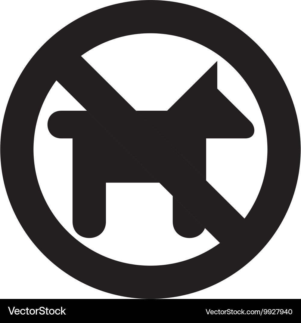 No dogs symbol Royalty Free Vector Image - VectorStock