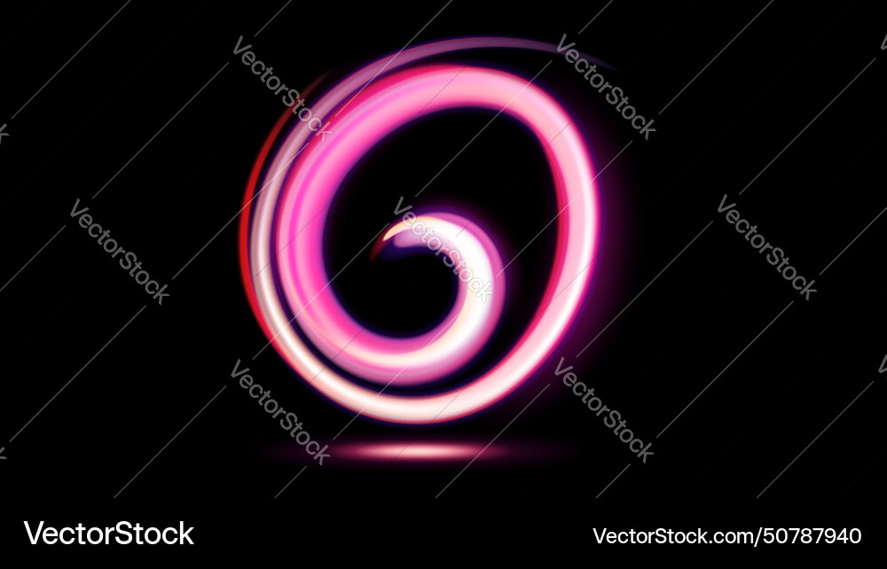 Rotating multicolor swirl lights isolated Vector Image