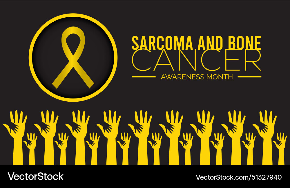 Sarcoma and bone cancer awareness month Royalty Free Vector