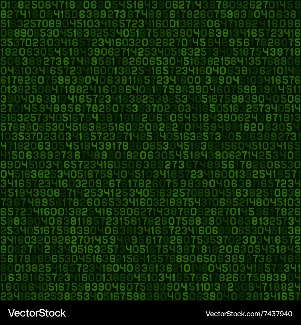 Seamless green decimal computer code background Vector Image