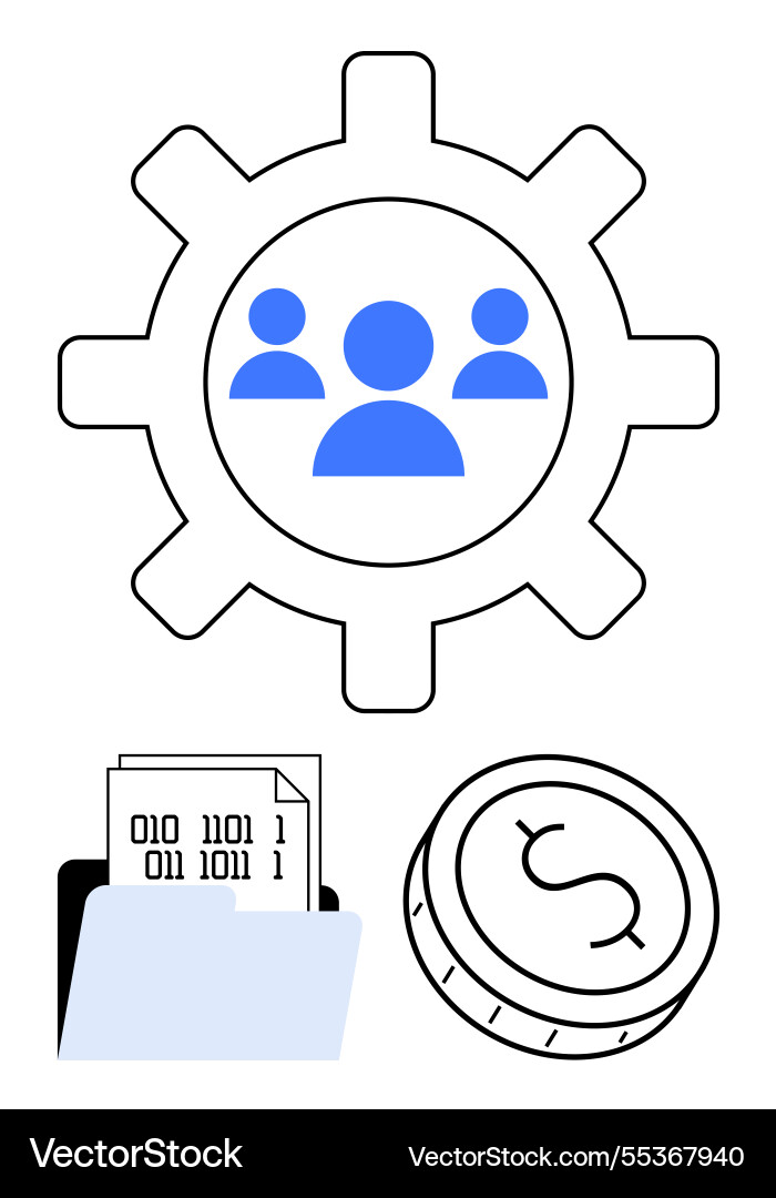 Team collaboration and financial management with Vector Image